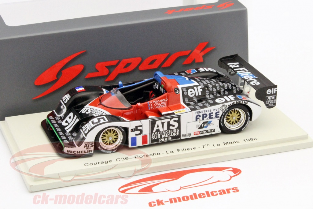 Spark 1:43 Courage C36 #5 24h LeMans 1996 Pescarolo, Lagorce, Collard S4707 modèle voiture S4707 ...