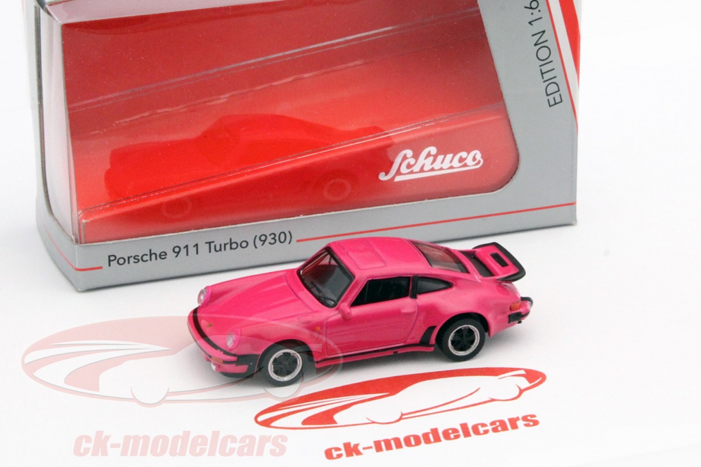 Schuco 1:64 Porsche 911 (930) Turbo rose 452014500 modèle voiture ...