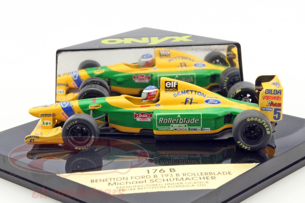 Onyx 1:43 Michael Schumacher Benetton B193B #5 Rollerblade formula 1 1993 176B model car 176B