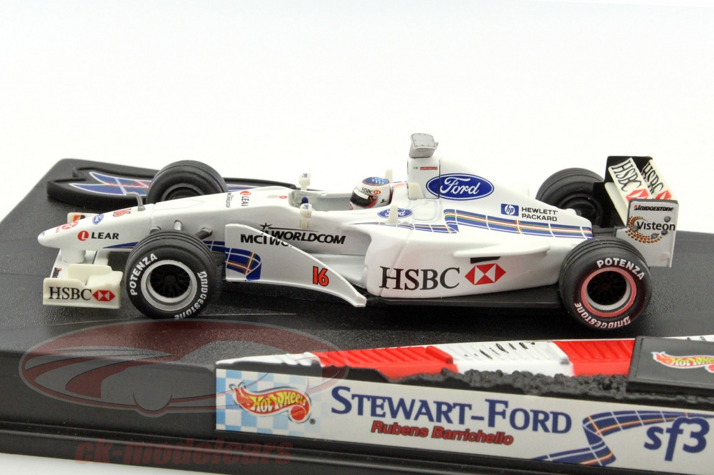 HotWheels 1:43 Rubens Barrichello Stewart SF3 #16 formula 1 1999 24527 ...
