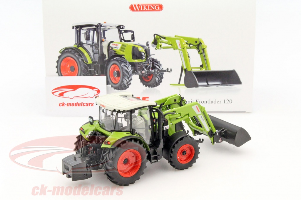Wiking 1:32 Claas Arion 430 tractor with front loaders 120 green 7829 ...