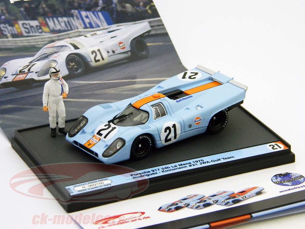 Brumm 1:43 Gulf Porsche 917K #21 Rodriguez & Kinnunen 24h LeMans 1970 CK999447 model car CK999447