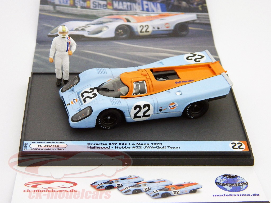 Brumm 1:43 º 22 do Golfo Porsche 917 K Hailwood, Hobbs 24h LeMans 1970 CK999448 modelo carro ...