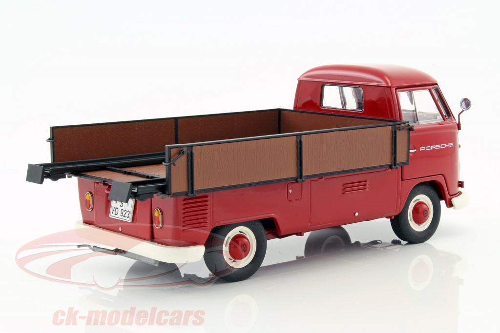 Schuco 1:18 Volkswagen VW T1 Westfalia-Pritsche Porsche with formula ...
