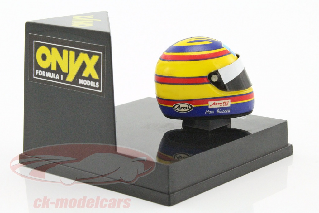 Onyx 1:12 Mark Blundell formula 1 helmet HF016 model car HF016 5601673610166