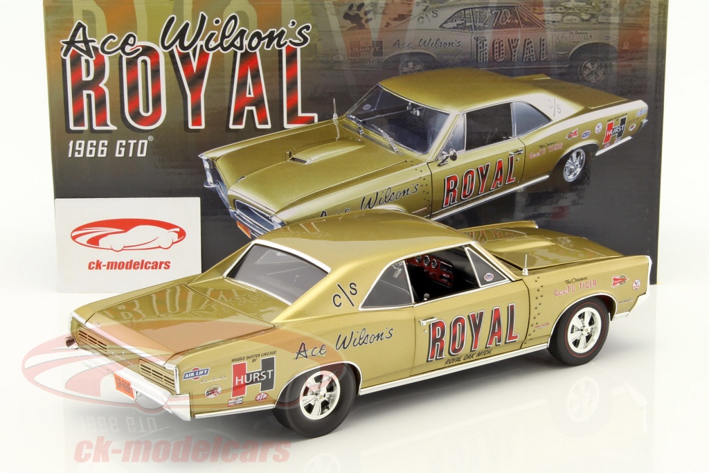 GMP 1:18 Pontiac GTO Ace Wilsons Royal Baujahr 1966 gold 1801206 ...