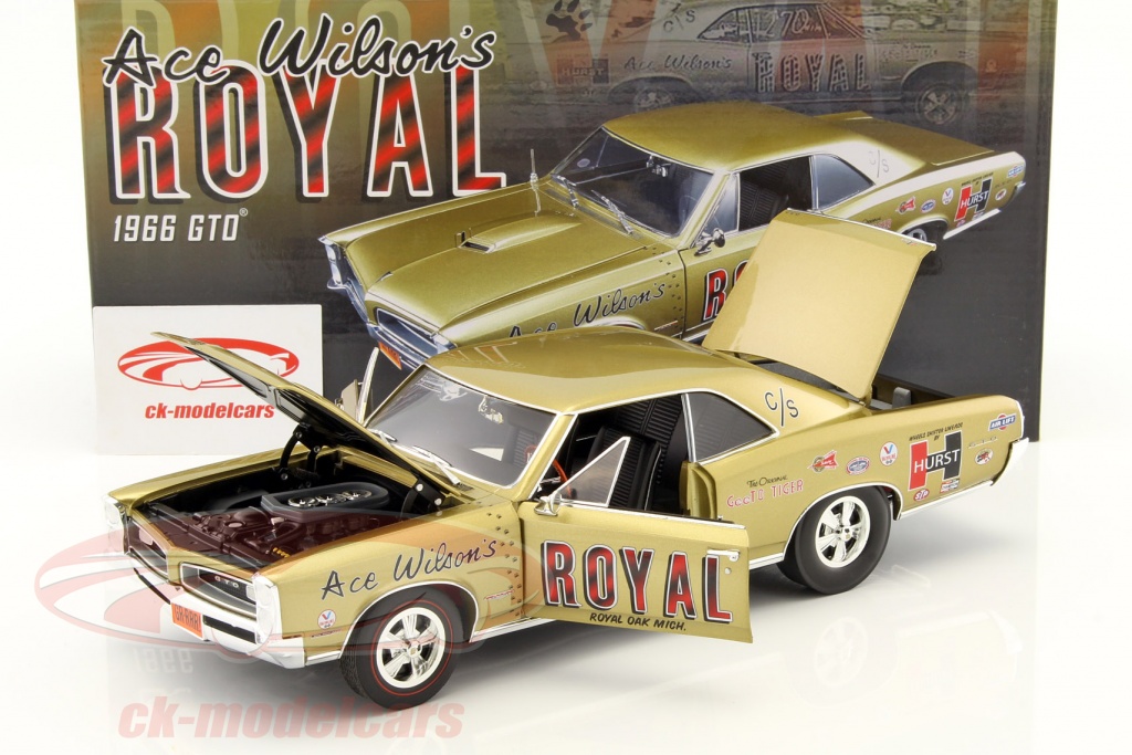 GMP 1:18 Pontiac GTO Ace Wilsons Royal year 1966 gold 1801206 model car ...