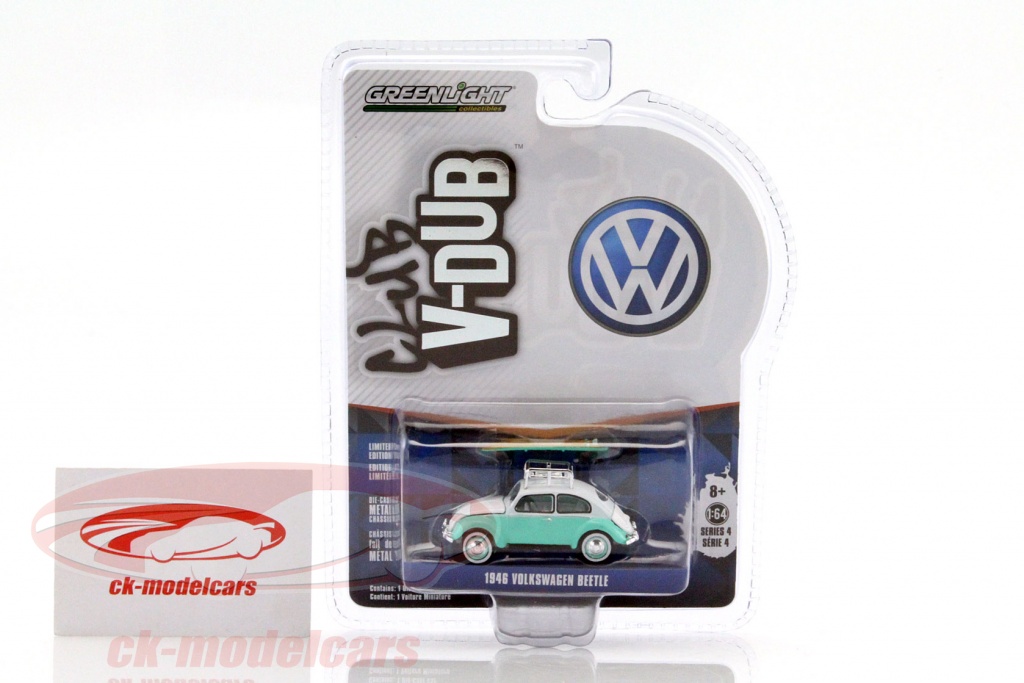 Greenlight 1:64 Volkswagen VW Beetle con tabla de surf año de ...