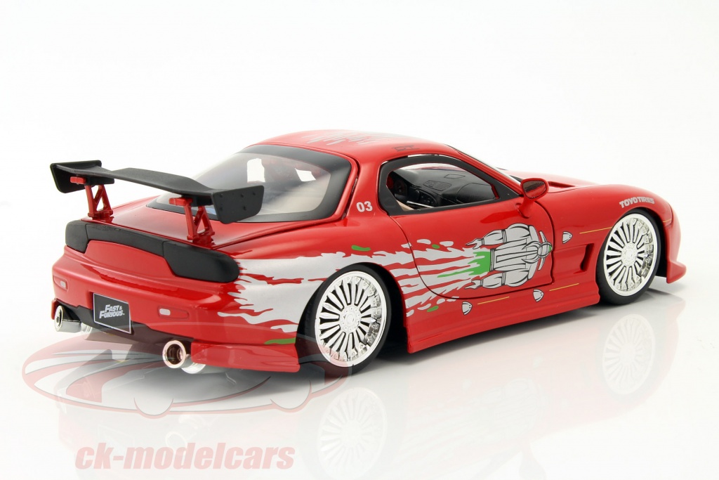 Jadatoys 1:24 Dom's Mazda RX-7 Fast and Furious red 253203033 model car ...