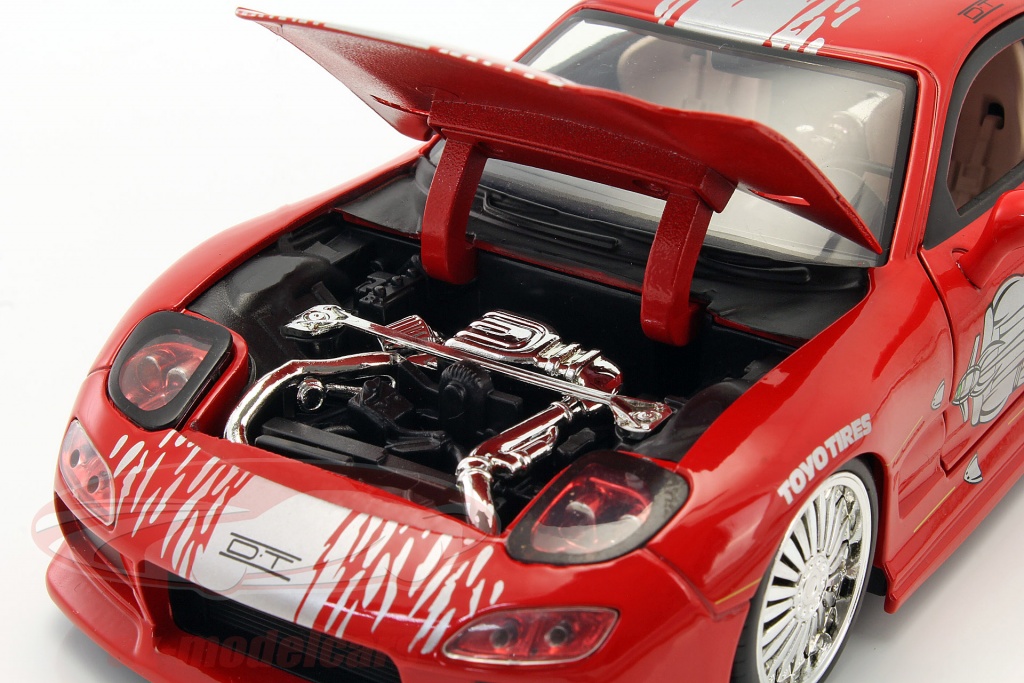 Jadatoys 1:24 Dom's Mazda RX-7 Fast and Furious red 253203033 model car ...
