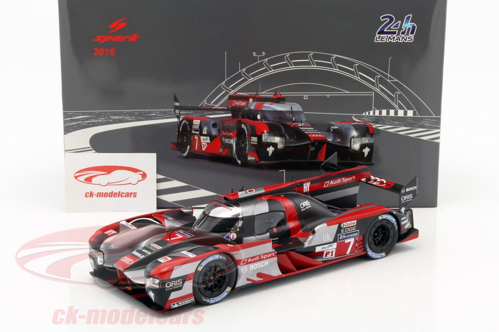 Spark 1:18 Audi R18 #7 4th 24h LeMans 2016 Lotterer, Fässler, Treluyer 18S266 Modellauto 18S266 ...