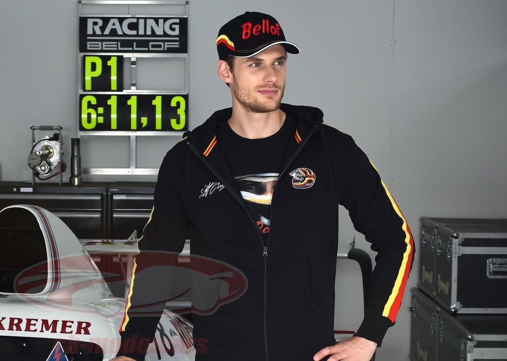 Stefan Bellof Sweat jacket helmet Classic Line black / red / yellow BS ...