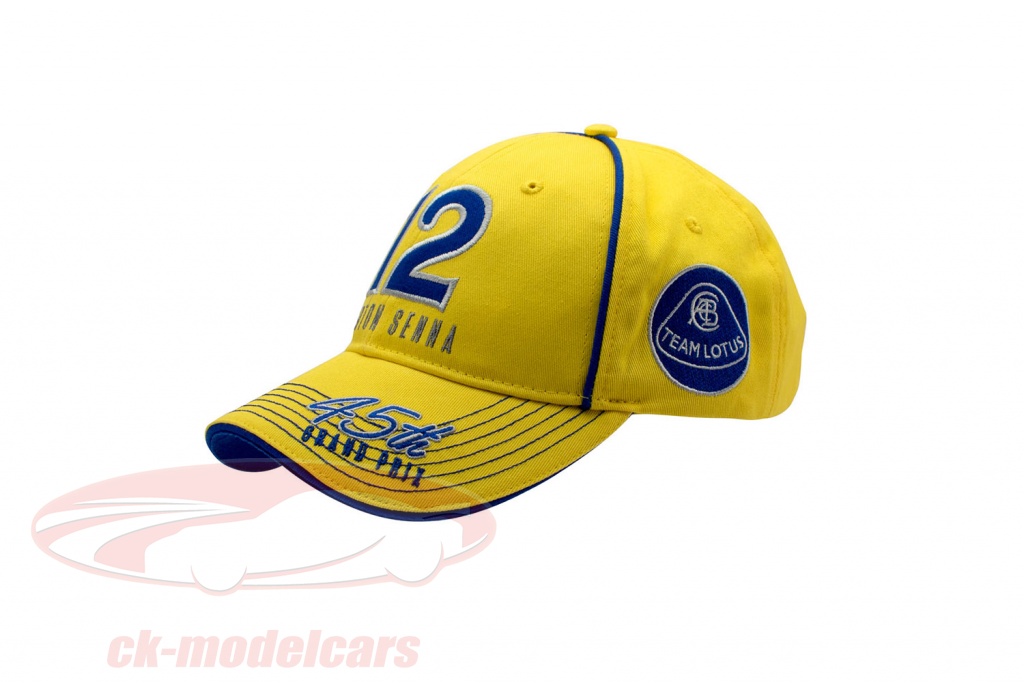 Ayrton Senna Cap monaco champion yellow / blue AS-MC-16-001 AS-MC-16 ...