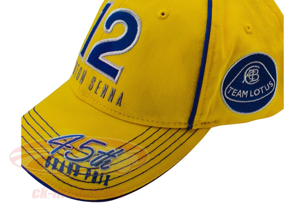 Ayrton Senna Cap monaco champion yellow / blue AS-MC-16-001 AS-MC-16 ...