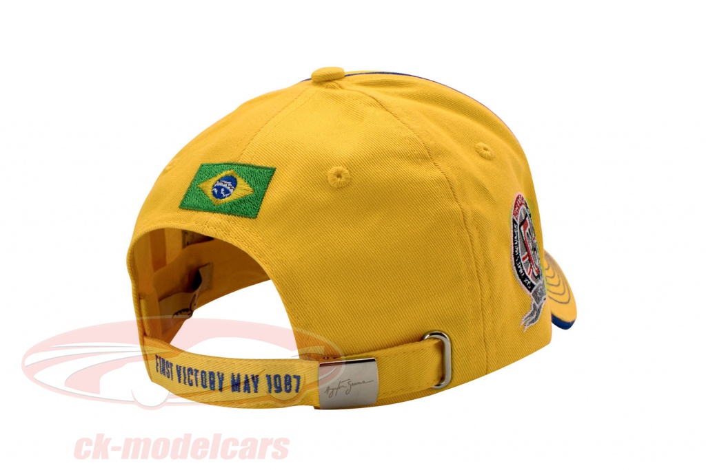 Ayrton Senna Cap monaco champion yellow / blue AS-MC-16-001 AS-MC-16 ...