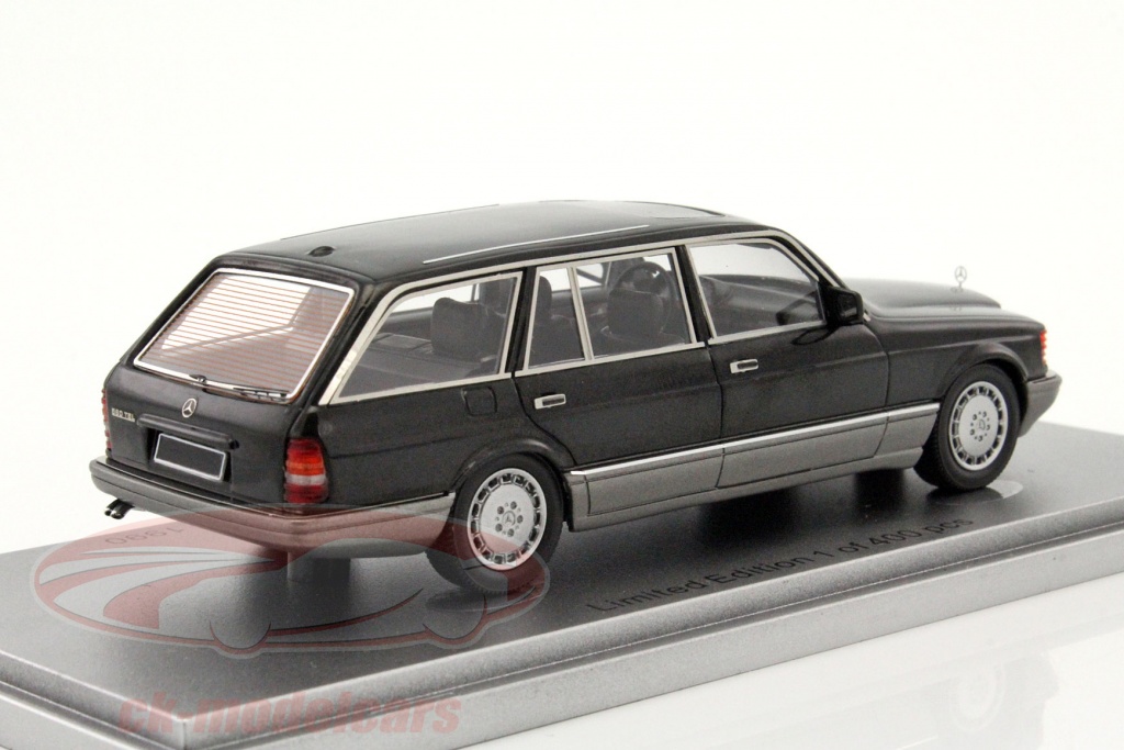 KESS 1:43 Mercedes-Benz 560 TEL Kombi (W126) Baujahr 1990 schwarz ...