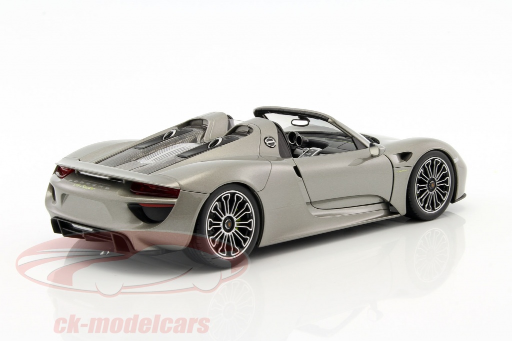 Welly 1:18 Porsche 918 Spyder Cabriolet Open Top серебристо-серый ...