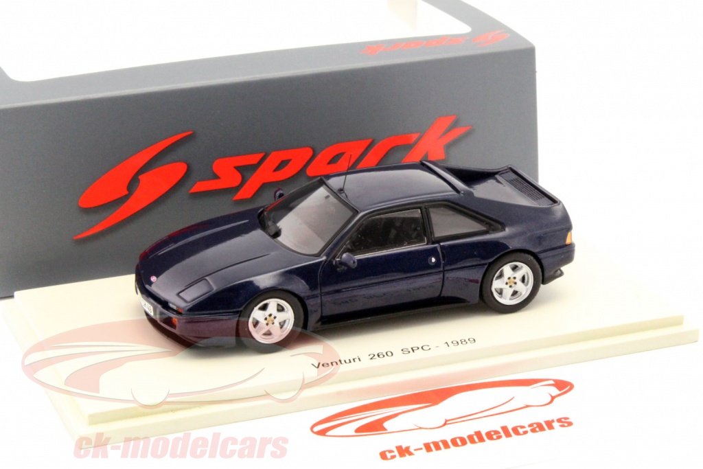 Spark 1:43 Venturi 260 SPC year 1989 dark blue S2244 model car S2244 ...