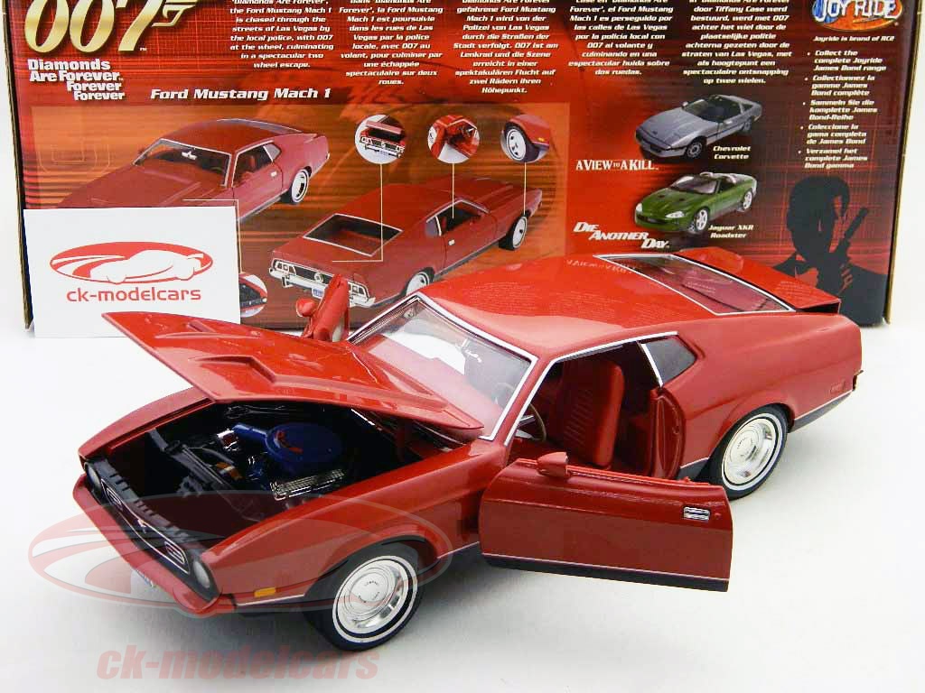 Ertl 1:18 Ford Mustang Mach 1 James Bond Film voiture rouge / rouge ...