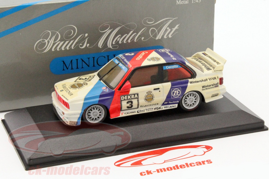 Minichamps 1:43 BMW M3 Sport Evolution #3 DTM 1991 Cecotto 2003 model ...