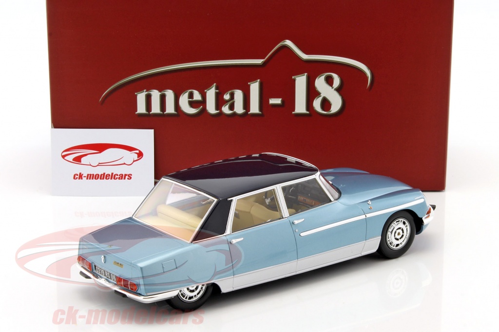Metal-18 1:18 Citroen DS 21 Chapron Lorraine year 1969 Light Blue ...