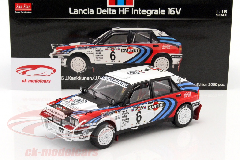 Sun Star Models 1:18 Lancia Delta HF Integrale 16V #6 Winner Safari ...