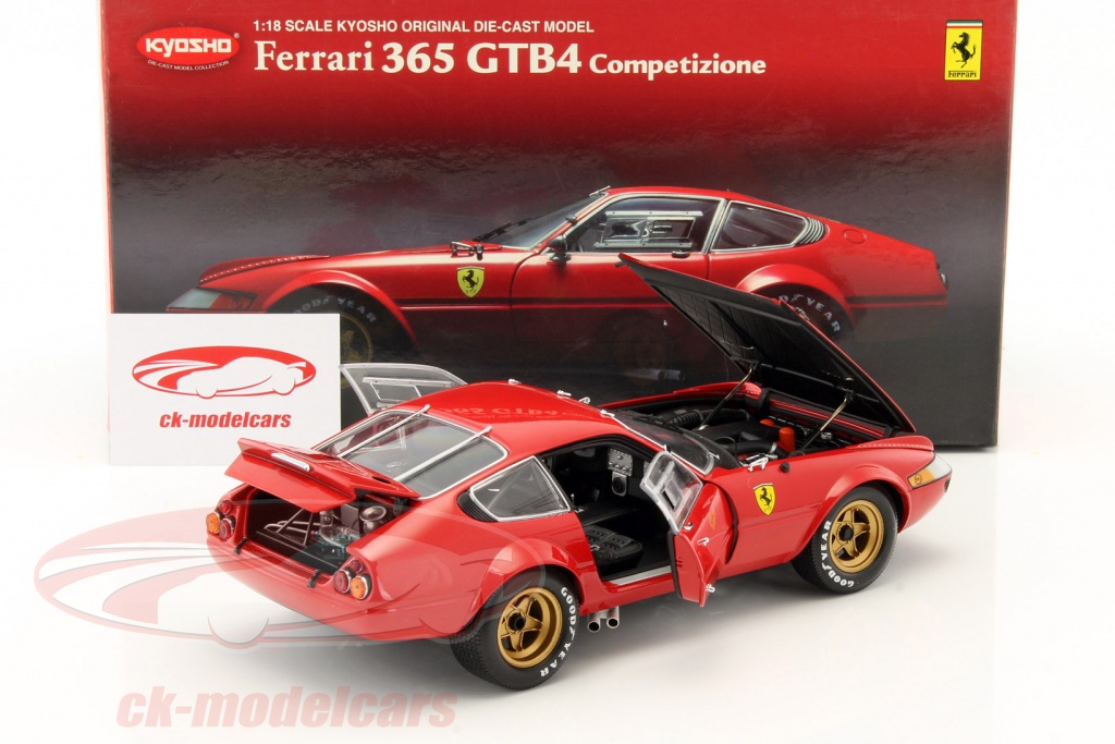 Kyosho 1:18 Ferrari 365 GTB4 Competizione rojo 08163R modelo coche 08163R 4548565115433