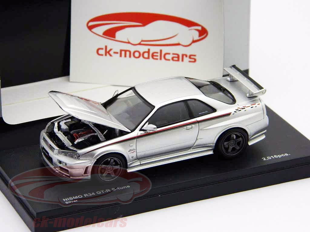 Kyosho 1:43 Nissan Nismo R34 GT-R S-tune silber / silver 03383S ...