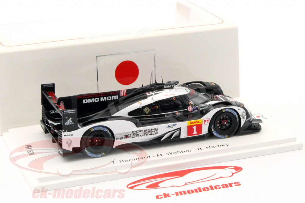 Spark 1:43 Porsche 919 Hybrid #1 3 6h Fuji 2016 Bernhard, Webber, Hartley SJ048 modèle voiture ...