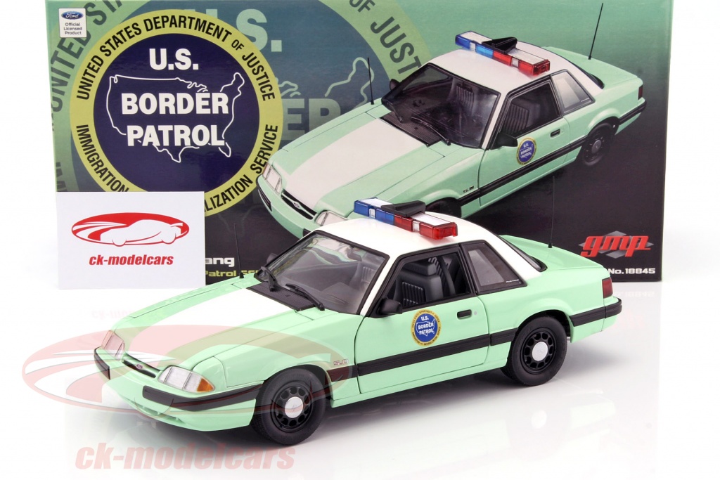GMP 1:18 Ford Mustang United States Border Patrol SSP 1988 18845 model ...