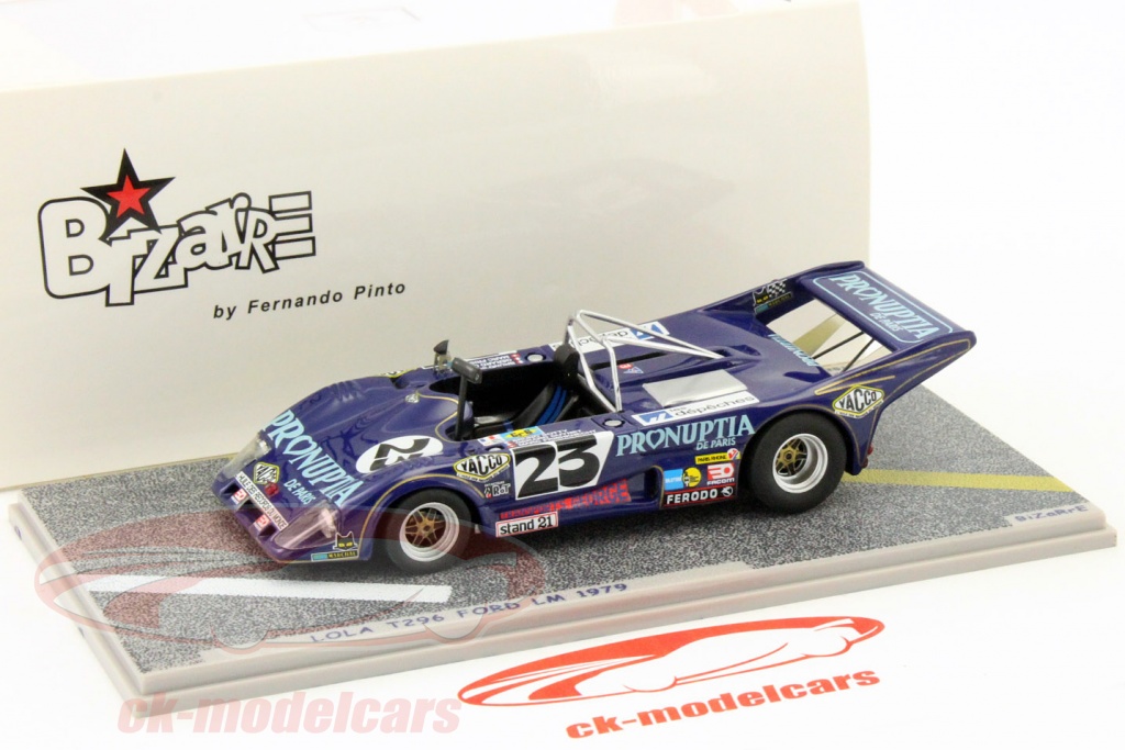 Spark 1:43 Lola T296 Ford n ° 23 LeMans 1979 Sotty / Cuynet / Frishknecht Bizarre BZ175 modèle ...