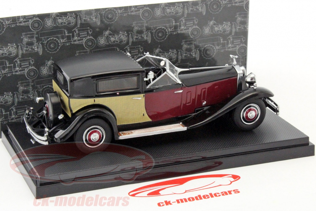 Dongguan 1:43 Rolls Royce Phantom II Baujahr 1933 rubin rot / schwarz / gold 463.13.01 ...