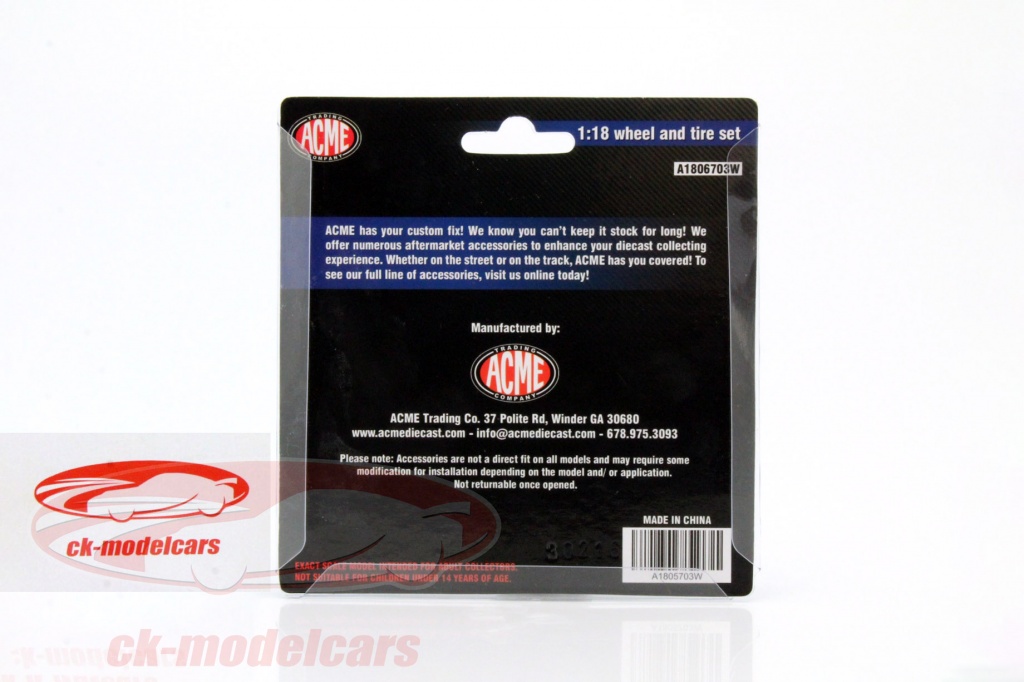 GMP 1:18 Road Race 5 Spoke Wheel and Tire set A1805703W model car A1805703W