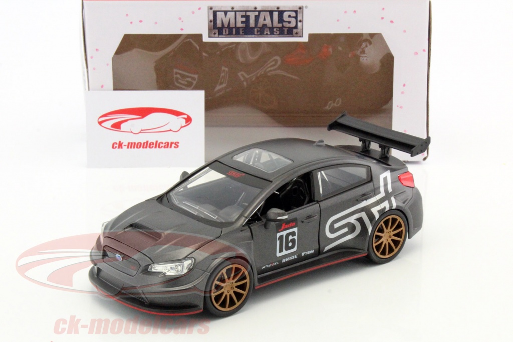 Jadatoys 1:24 Subaru WRX STI Widebody #16 year 2016 gray metallic 99090 ...