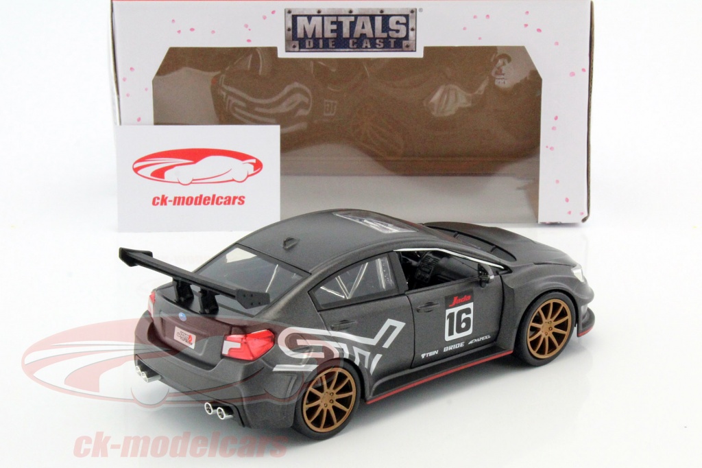 Jadatoys 1:24 Subaru WRX STI Widebody #16 year 2016 gray metallic 99090 ...