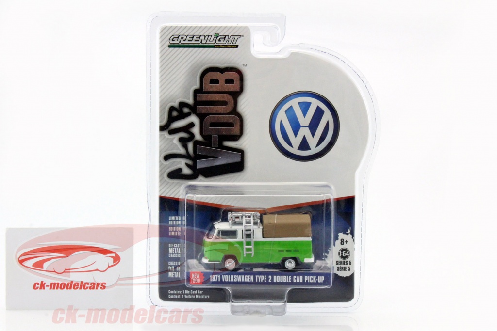 Greenlight 1:64 Volkswagen VW T2 bus cabine double Pick-up année de ...