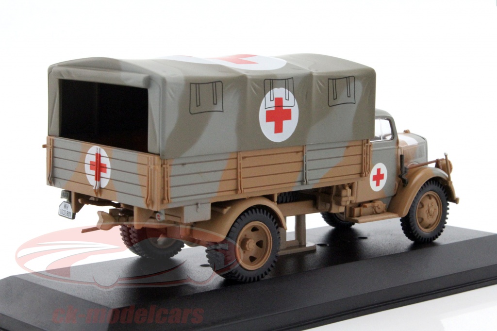 Altaya 1:43 Opel Blitz 3,6-36S DAK El Alamein 1942 brun MAG EX72 modèle ...