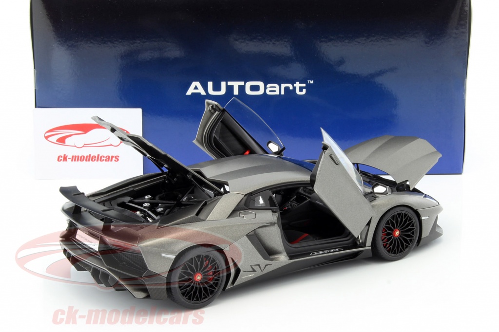 AUTOart 1:18 Lamborghini Aventador LP750-4 SV jaar 2015 mat grijs 74554 ...