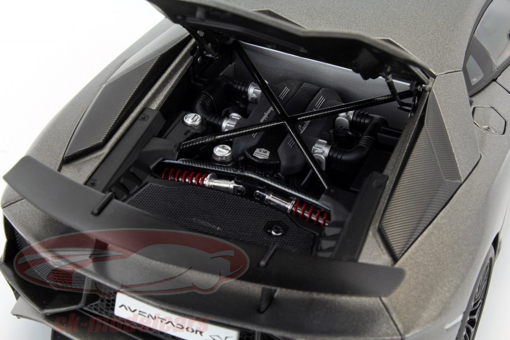 AUTOart 1:18 Lamborghini Aventador LP750-4 SV jaar 2015 mat grijs 74554 ...