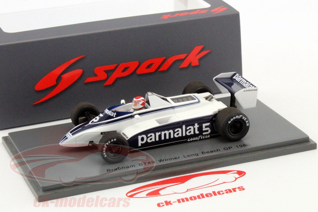 Spark 1:43 Nelson Piquet Brabham BT49 #5 Winner Long Beach GP formula 1 ...