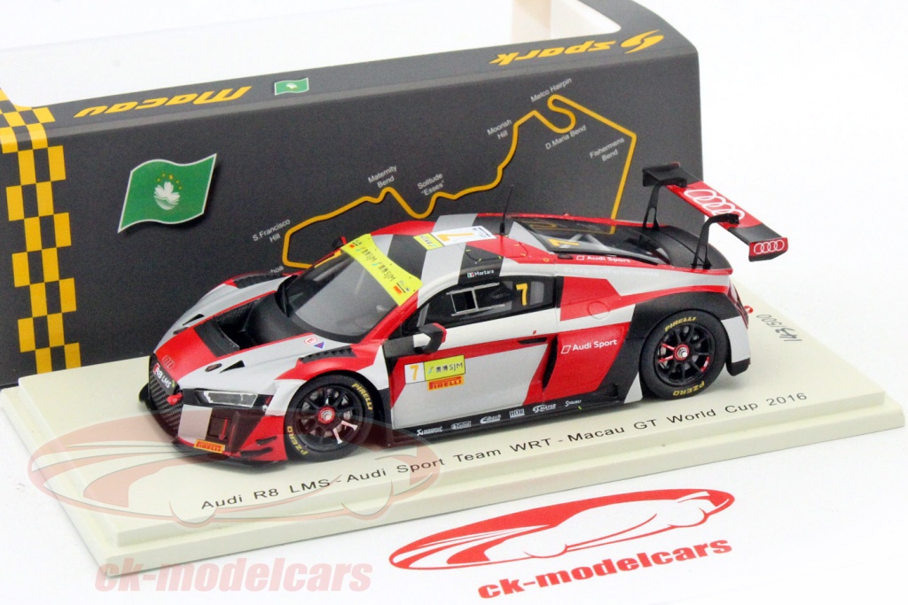 Spark 1:43 Audi R8 LMS #7 Macau GT World Cup 2016 Edoardo Mortara SA116 ...