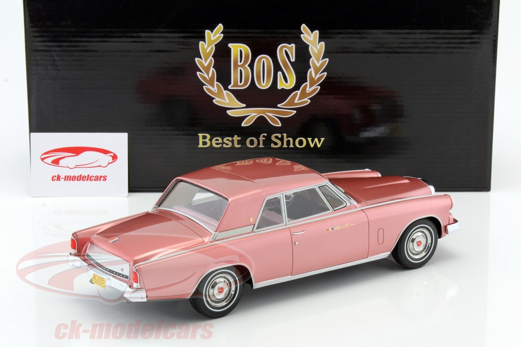 BoS-Models 1:18 Studebaker Gran Turismo Hawk Opførselsår 1963 pink ...