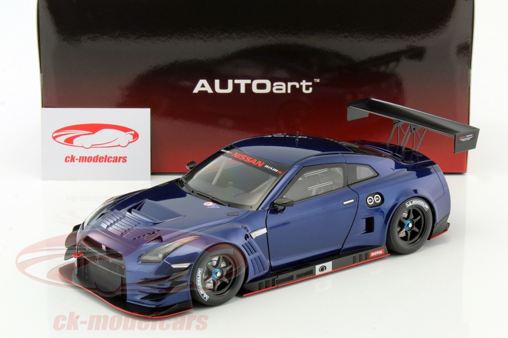 AUTOart 1:18 Nissan GT-R Nismo GT3 year 2015 blue metallic 81584 model ...