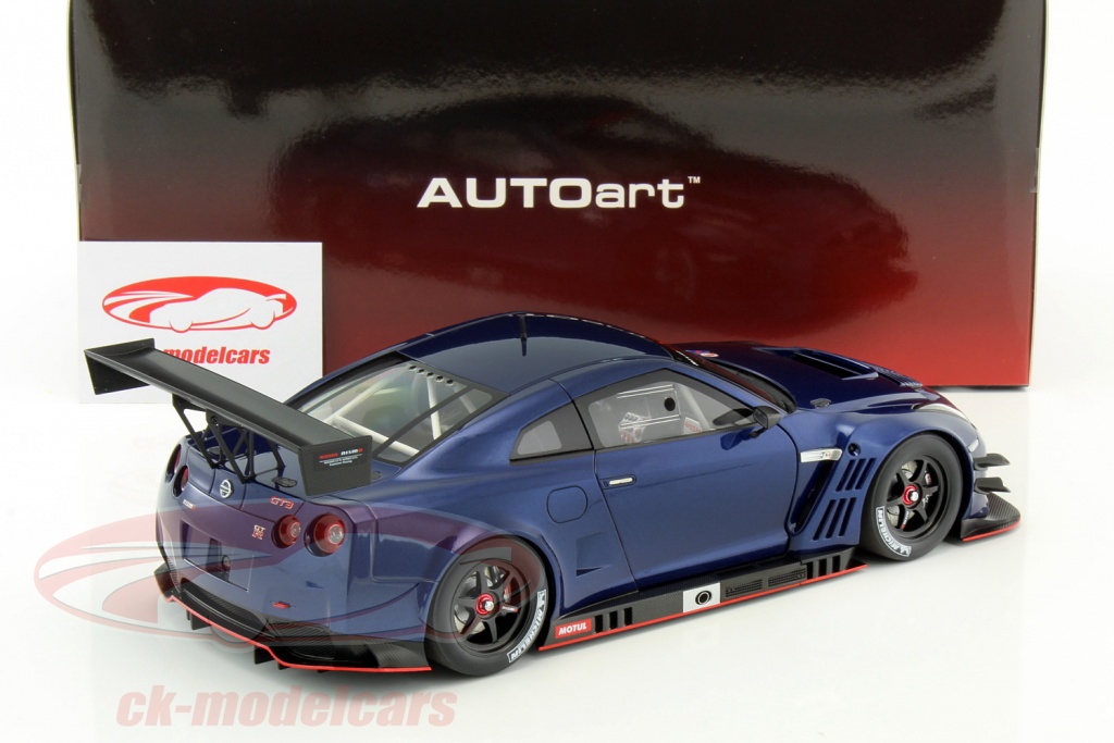 AUTOart 1:18 Nissan GT-R Nismo GT3 year 2015 blue metallic 81584 model ...