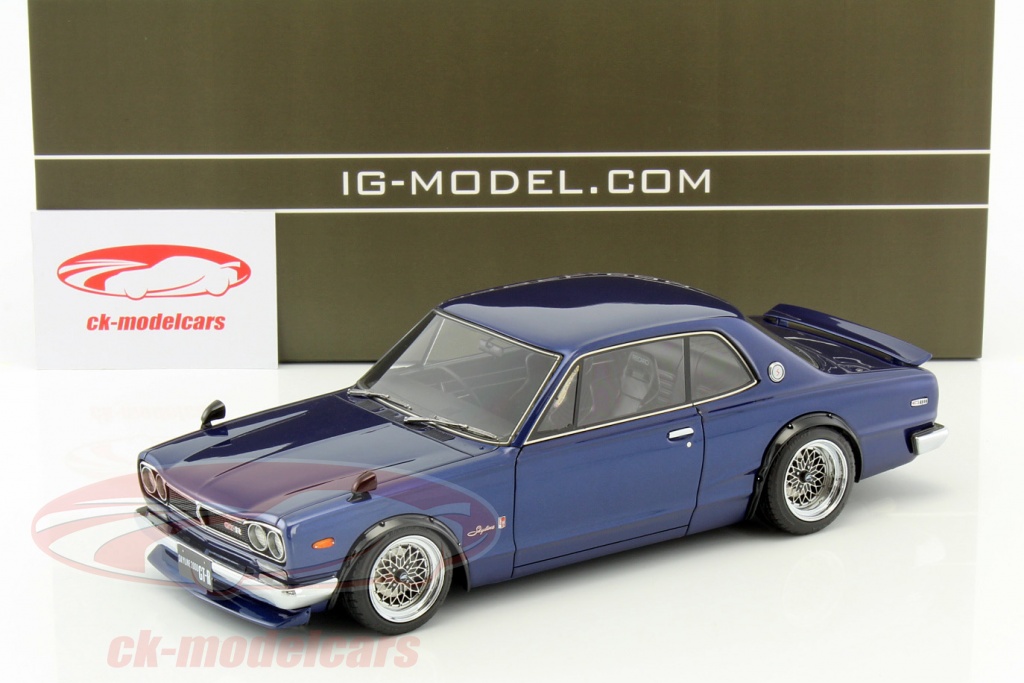 Ignition Model 1:18 Nissan Skyline 2000 GT-R (KPGC10) blue IG0773 model car IG0773 4571477907735