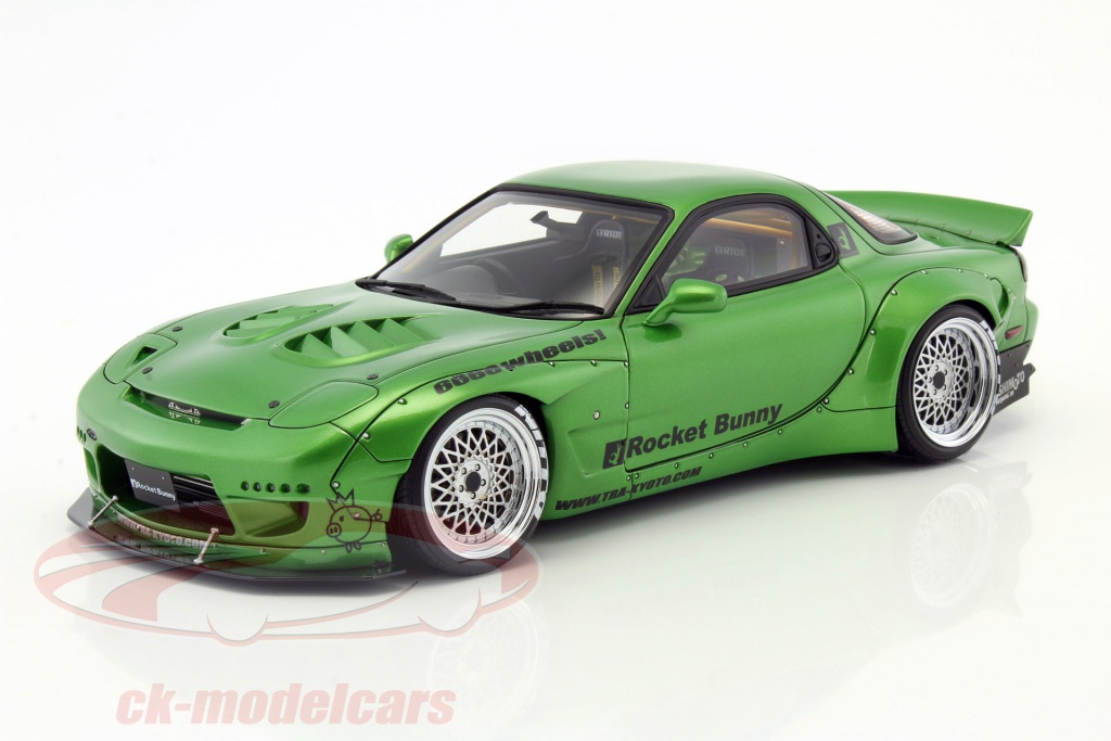Ignition Model 1:18 Rocket Bunny RX-7 (FD3S) green metallic IG1037 model car IG1037 4573448880375
