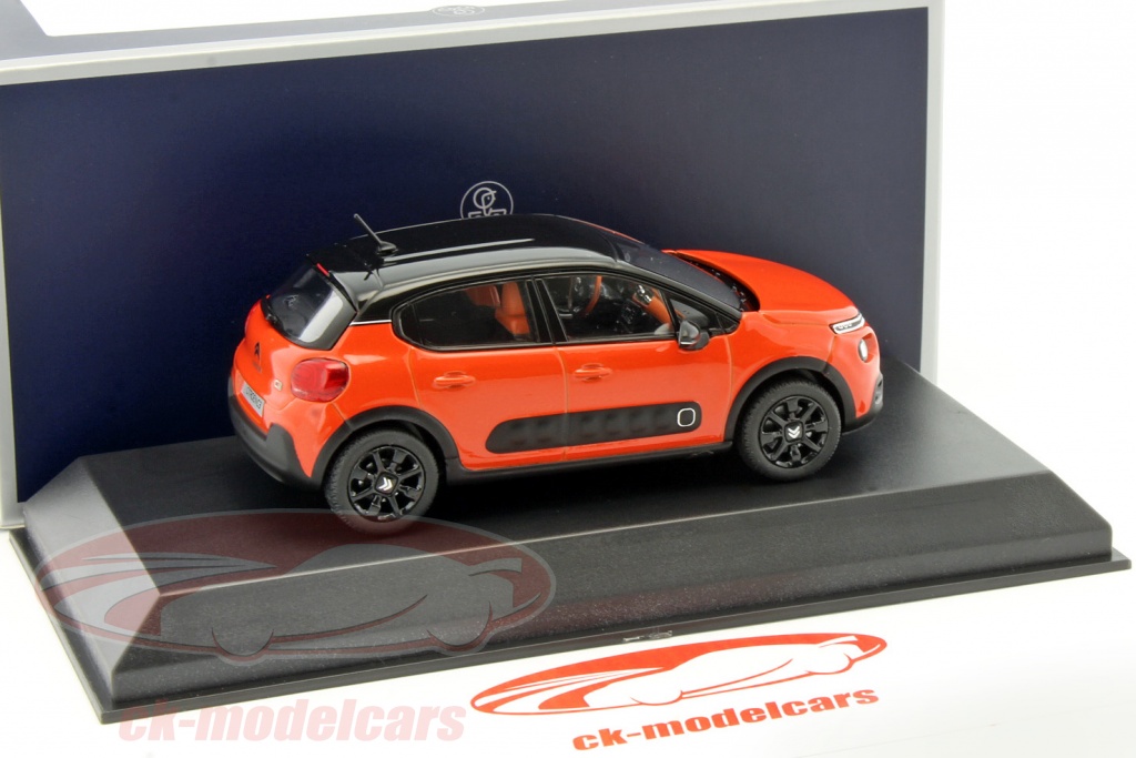 Norev 1:43 Citroen C3 Baujahr 2016 orange / schwarz 155266 Modellauto 155266 3551091552666