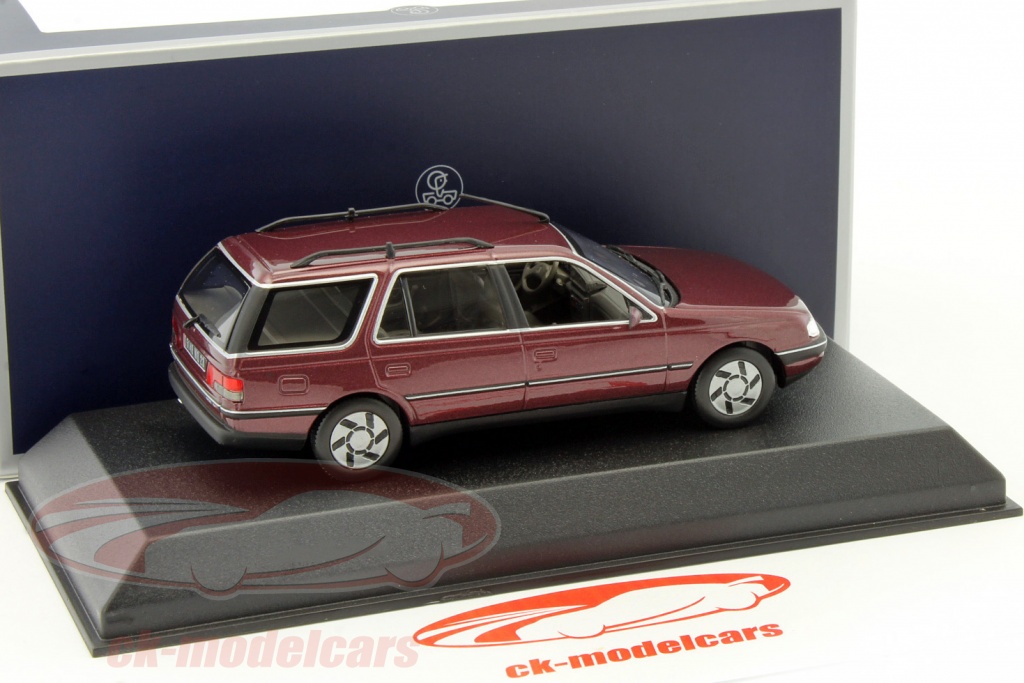 Norev 1:43 Peugeot 405 Break année de construction 1991 alhambra rouge ...