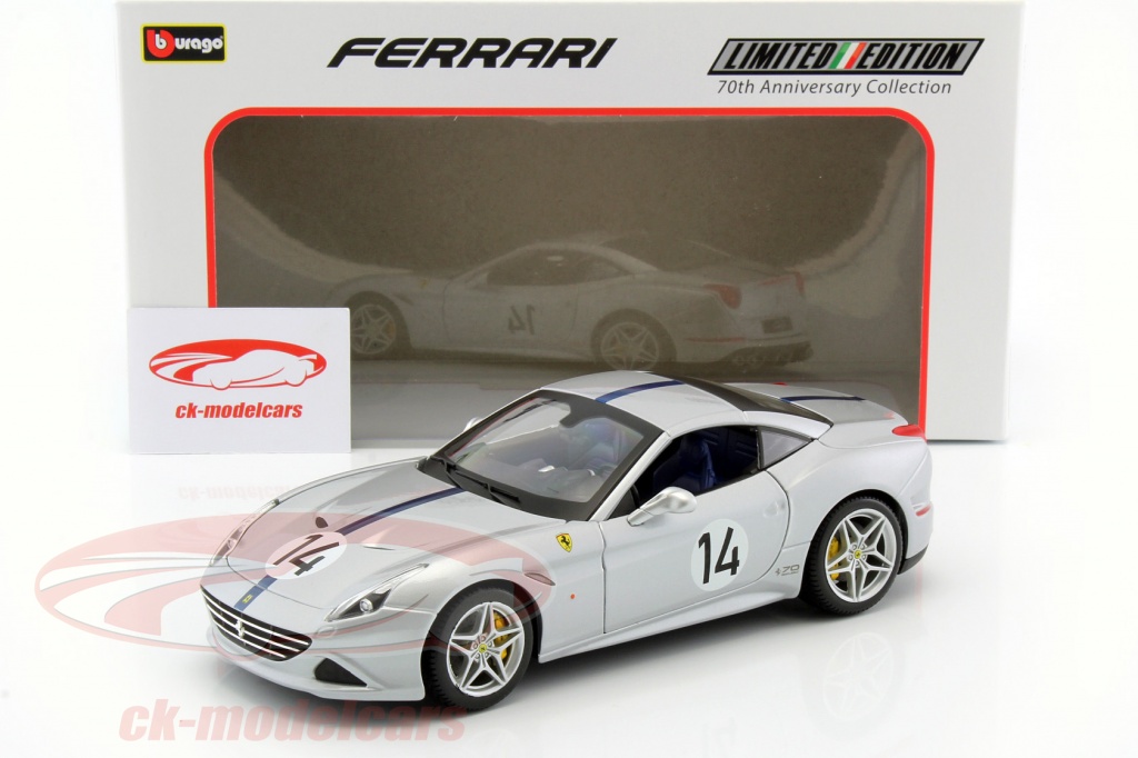Bburago 1:18 Ferrari California T #14 The Hot Rod 70th Anniversary ...