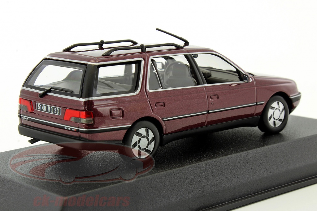 Norev 1:43 Peugeot 405 Break année de construction 1991 alhambra rouge ...